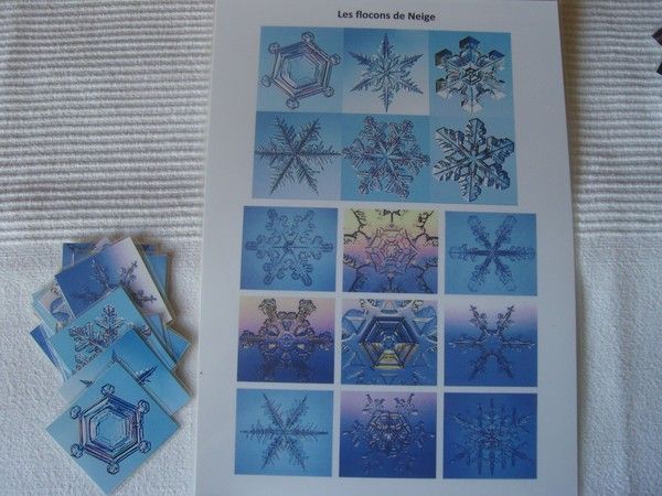 Flocons de neige réalisés en papier - dessiner un flocon de neige en ...